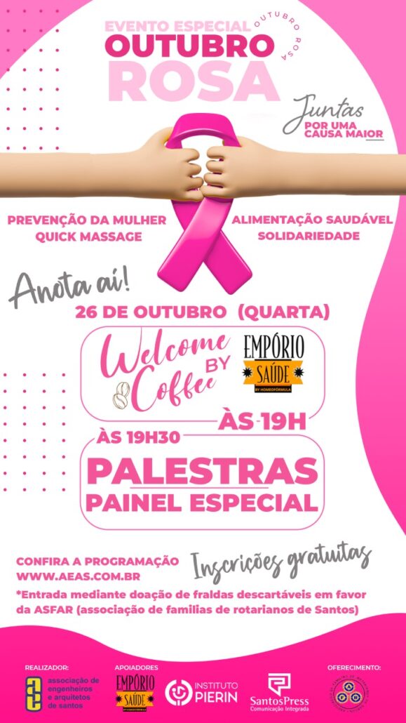 Evento especial do Outubro Rosa tem palestras e outras atividades – AEAS